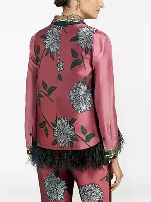 La DoubleJ La Scala Feather-trim Top