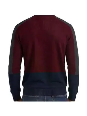 HARMONT & BLAINE Colour-block Embroidered-logo Sweater