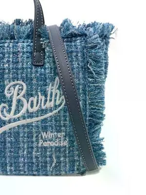 MC2 SAINT BARTH Mini Vanity Frayed Tweed Tote Bag