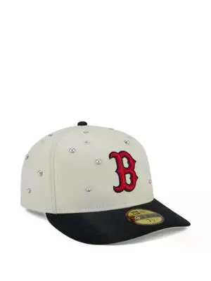 New Era X Boston Red Sox 59fifty Faux Pearl-embellished Cap - Neutrals