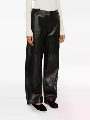 Liviana Conti Wide-leg Leather Trousers