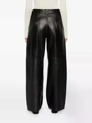 Liviana Conti Wide-leg Leather Trousers