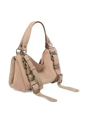 DIESEL® D-one-small Top-handle Bag In Treated Leather - Neutrals