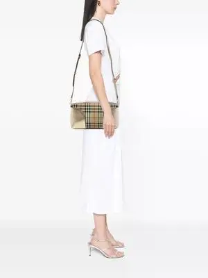 Burberry 2000-2017 Small Horseferry Check Coated Canvas Chichester Crossbody Bag - Neutrals