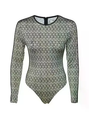 Fendi Ff-print Bodysuit - Neutrals