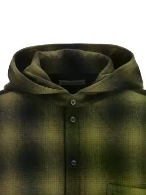Balenciaga Check-pattern Hooded Shirt
