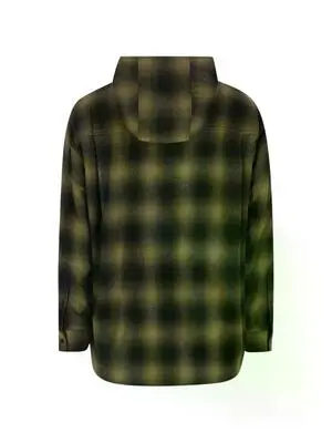 Balenciaga Check-pattern Hooded Shirt - Green