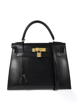 Hermès 1993 28 Kelly Sellier Handbag - Black