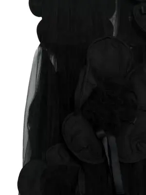 Noir Kei Ninomiya Floral-appliqué Tulle Midi Dress