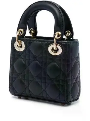 Dior 2020 Micro Lambskin Cannage Lady Satchel