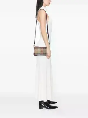 Burberry 2000-2017 Haymarket Check Coated Canvas Peyton Crossbody Bag
