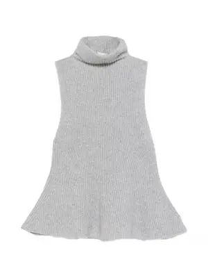 Liviana Conti Ribbed Roll-neck Tank Top