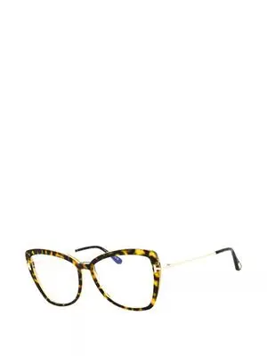 TOM FORD Tortoiseshell-effect Cat-eye Glasses - Brown