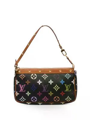 LOUIS VUITTON 2004 Monogram Multicolore Pochette Accessoires Shoulder Bag - Black