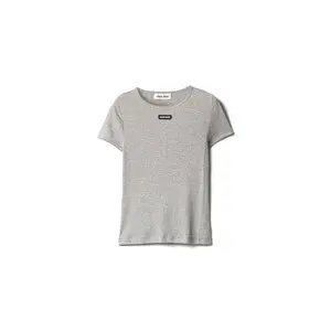 Miu Miu Ribbed T-shirt - Grey