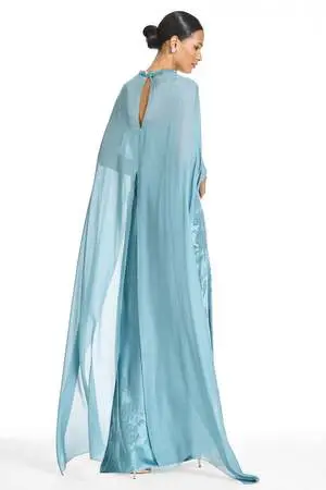Sachin & Babi Simona Sky Blue A Line Gown
