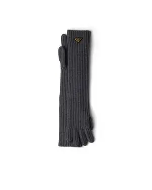 Prada Woo Knit Goves - Grey