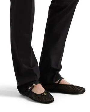 Prada Mesh Fabric Ballerinas