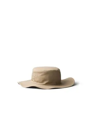 Prada Wide-brimmed Drill Hat - Neutral