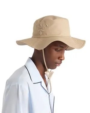 Prada Wide-brimmed Drill Hat