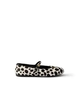 Prada Printed Leather Ballerinas