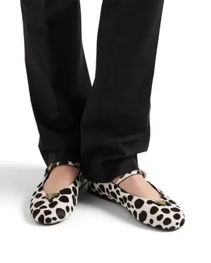 Prada Printed Leather Ballerinas