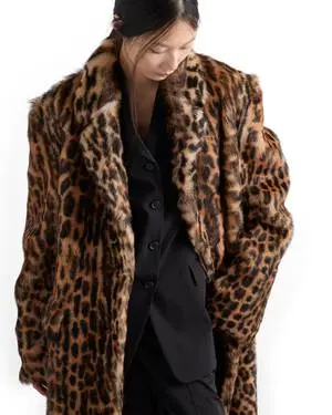 Prada Printed Shearling Coat