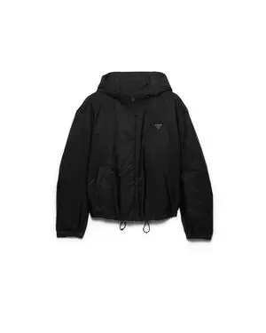 Prada Hooded Lightweight Re-nylon Blouson Jacket - Black
