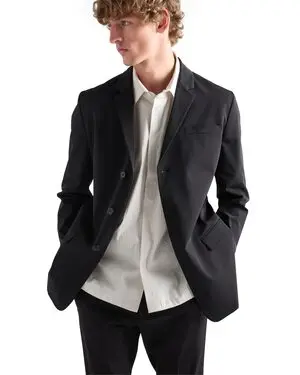Prada Single-breasted Stretch Technical Fabric Jacket