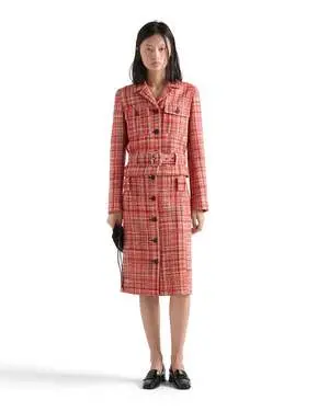 Prada Tweed Midi Skirt