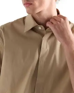 Prada Short-sleeved Stretch Cotton Shirt