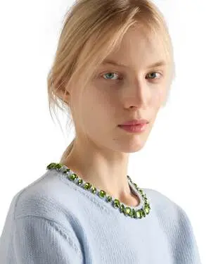 Prada Wool And Cashmere Crew-neck Sweater