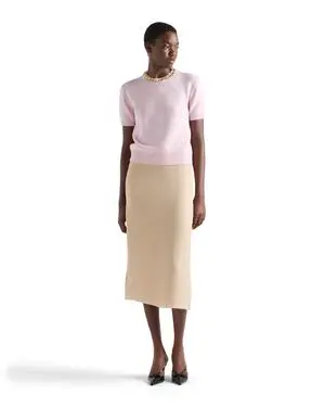 Prada Triple Chiffon Midi Skirt