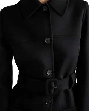Prada Single-breasted Double Cloth Caban Jacket