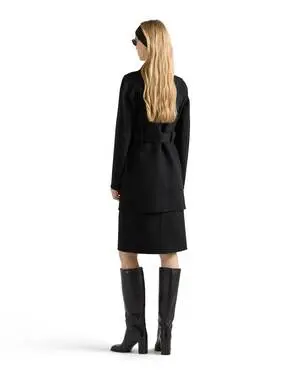 Prada Single-breasted Double Cloth Caban Jacket