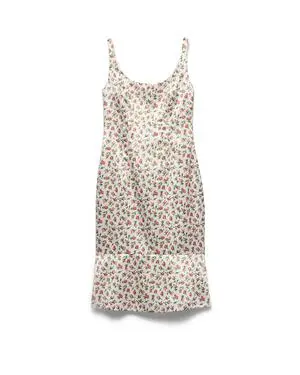 Prada Printed Duchesse Dress - Neutral