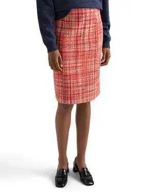 Prada Tweed Midi Skirt