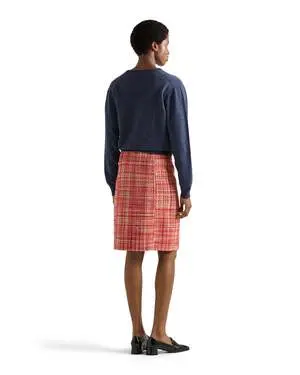 Prada Tweed Midi Skirt