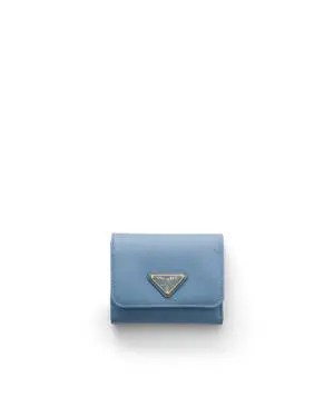 Prada Small Saffiano Leather Wallet - Light Blue