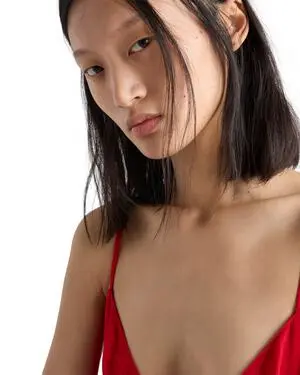 Prada Embroide Triple Chiffon Slip Dress