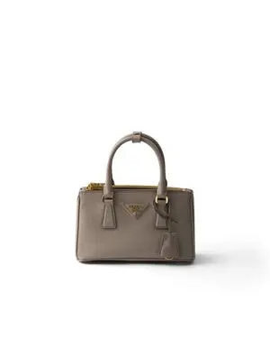 Prada Galleria Mini Saffiano Leather Bag - Grey