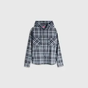 DIESEL® Hooded Shirt In Check Flannel - Multicolor
