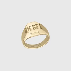 DIESEL® Tone Signet Ring - Gold