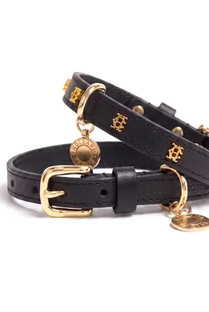 Holland Cooper Heraldic Hc Dog Collar - Black
