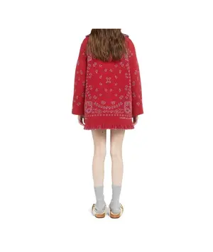 Alanui Bandana Jacquard Fringed Cardigan