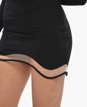 NENSI DOJAKA Wave Hem Mini Skirt