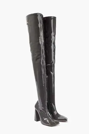 Amina Muaddi Square-toe Over-the-knee Boots
