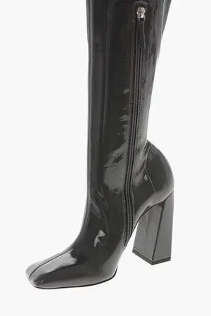 Amina Muaddi Square-toe Over-the-knee Boots