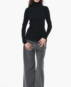 Wardrobe.NYC High-neck Long-sleeve Top