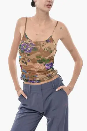 Off-White Camoflo Draped Tank Top - Beige